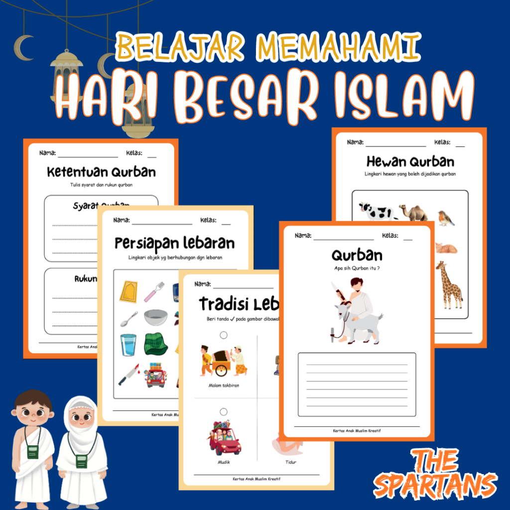 Jual 23 Lembar Worksheet Hari Besar Islam - Worksheet Islami - Format P ...