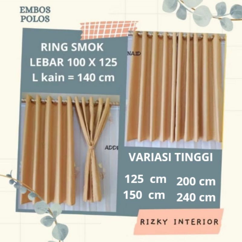 Jual GORDEN / HORDENG MINIMALIS PENDEK RING SMOK TINGGI 125 , 150 , 200 ...
