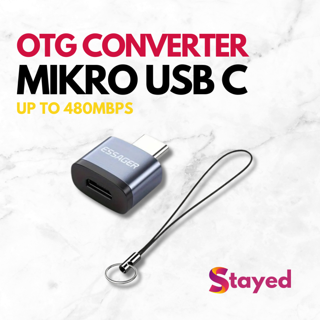 Jual ESSAGER OTG Micro USB to Type C Adapter Converter Fast Charging 2 ...