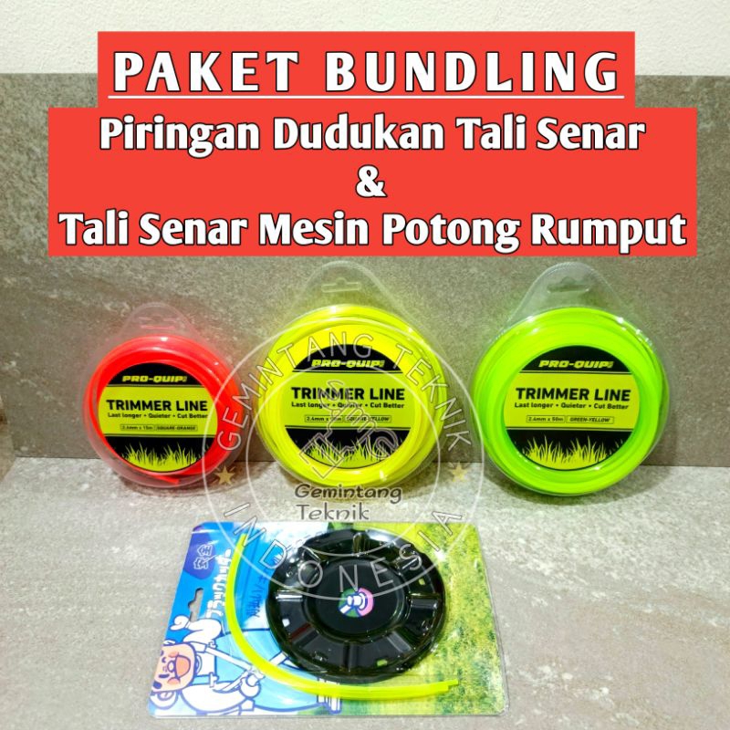 Jual Paket Tali Senar Nylon Dan Piringan Dudukan Pisau Mesin Potong ...