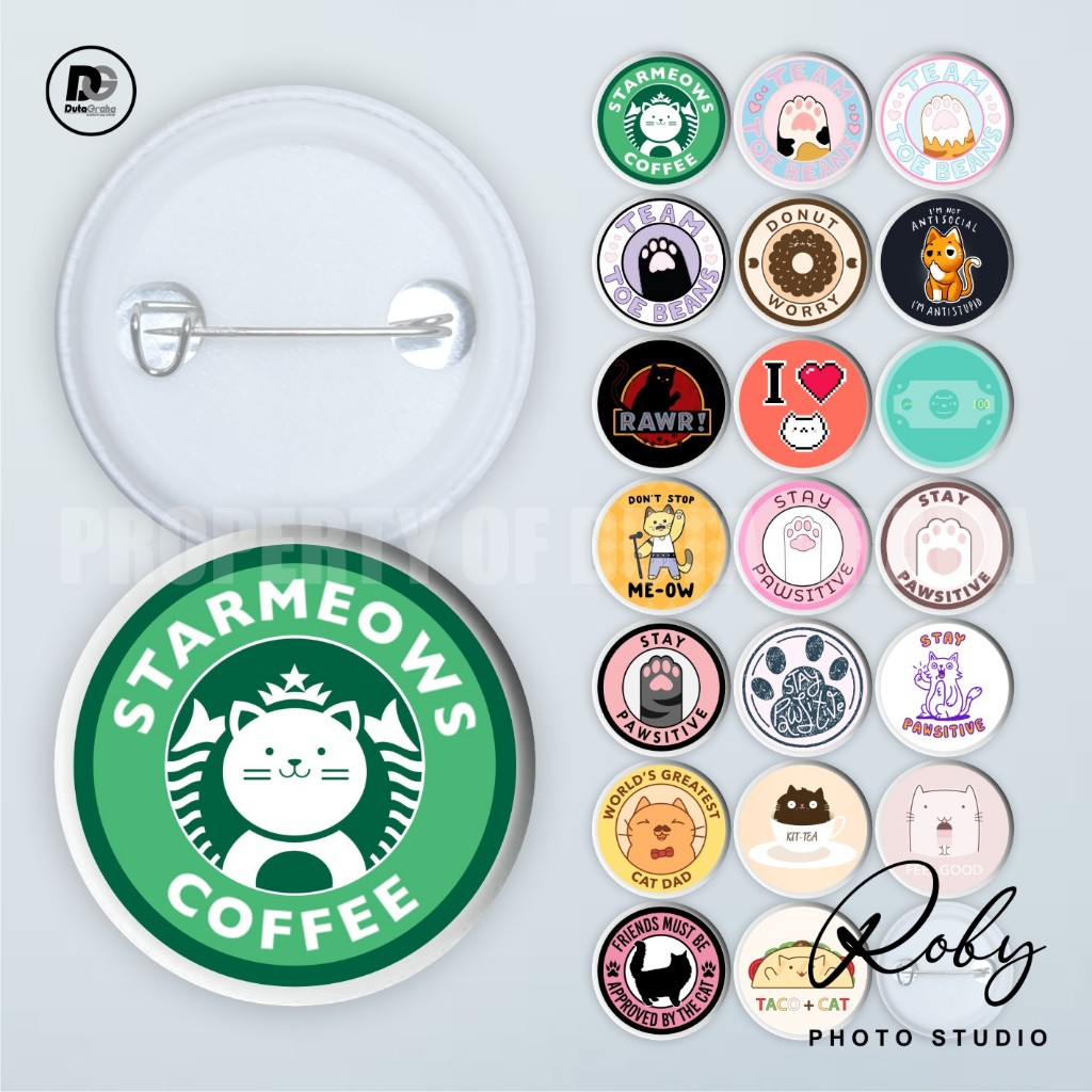 Jual [PIN PRESS] KUCING LUCU STAY PAWSITIVE Pin Bros Aksesoris Souvenir ...