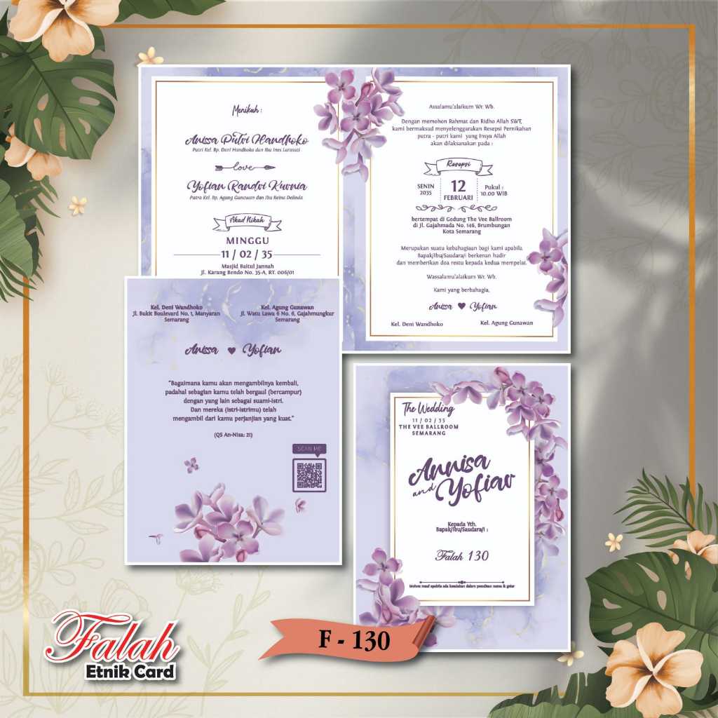 Jual (GOSEND) Undangan Pernikahan Free Plastik Stiker Elegan dan Modern ...