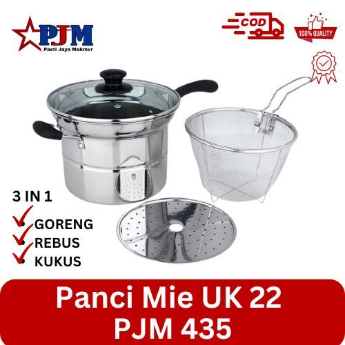 Jual PANCI MIE UK 22/ Panci multifungsi 3 in 1 goreng kukus rebus ...