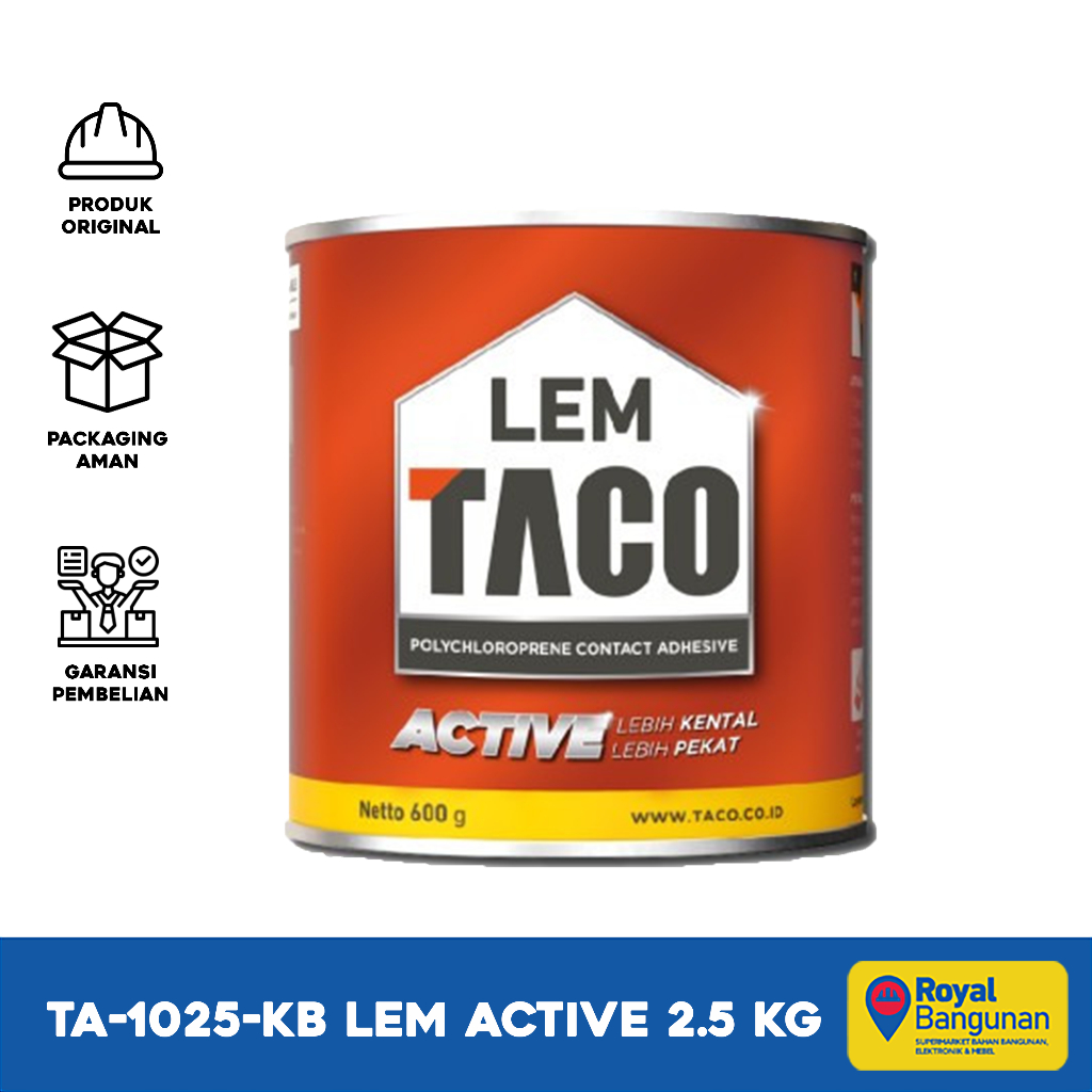 Jual LEM TACO MERAH ACTIVE TA-1025-KB 2.5 KG | Shopee Indonesia