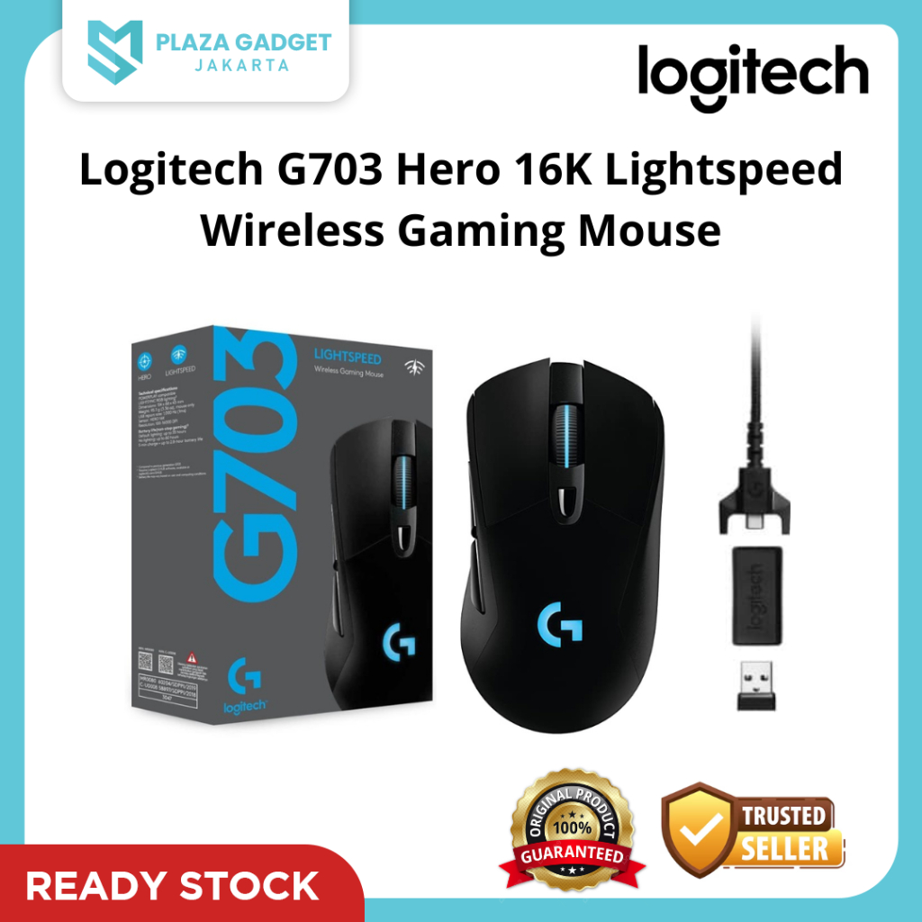 Jual Logitech G703 Hero 16K Lightspeed Wireless Gaming Mouse | Garansi Resmi 2 Tahun | Shopee ...
