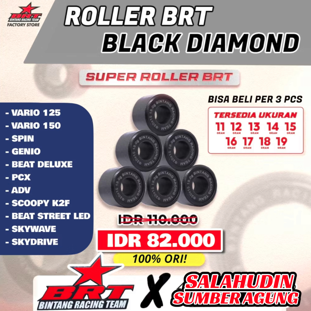 Jual Roller Racing BRT Vario 125 150 160 PCX ADV Stylo Genio Beat ...