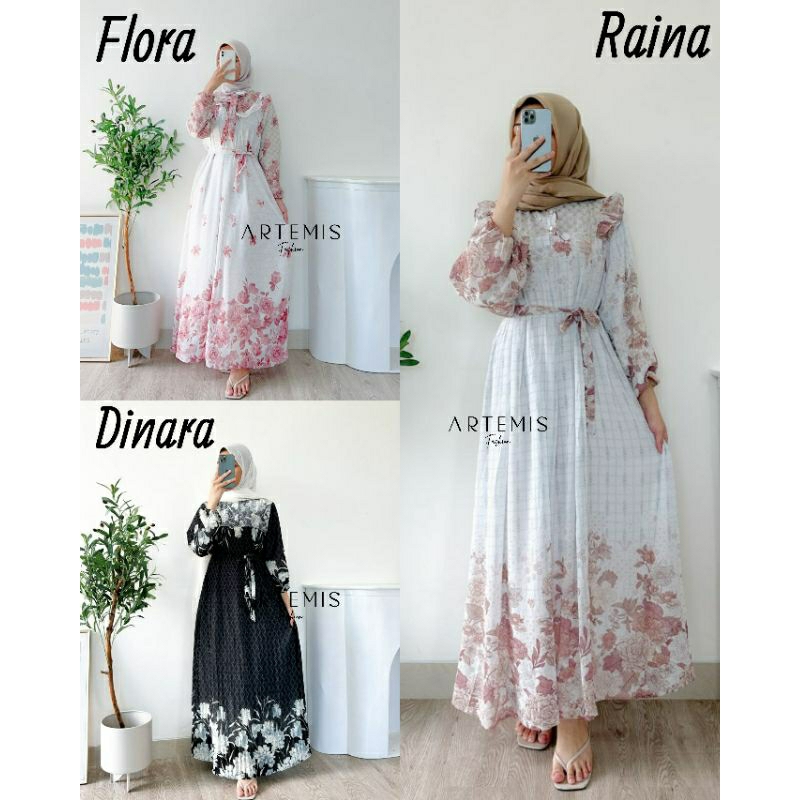 Jual ARTEMIS FASHION - NEW RAINA // RAINA P2 // DINARA // FLORA DRESS ...