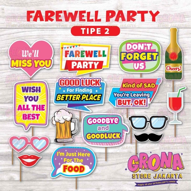 Jual Acc Props Photobooth Farewell Party / Photobooth Farewell Party ...