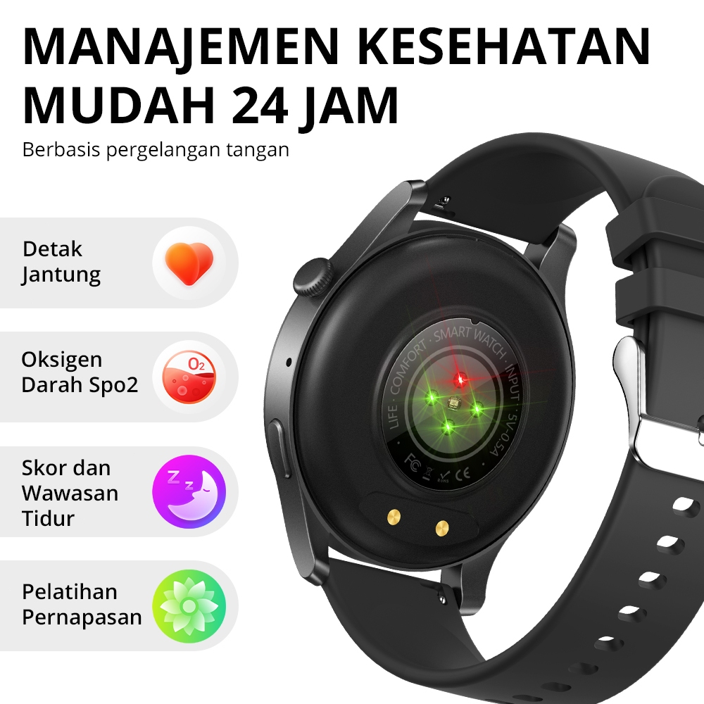 Jual COLMI V73 smart watch layar AMOLED tampilan AOD panggilan ...
