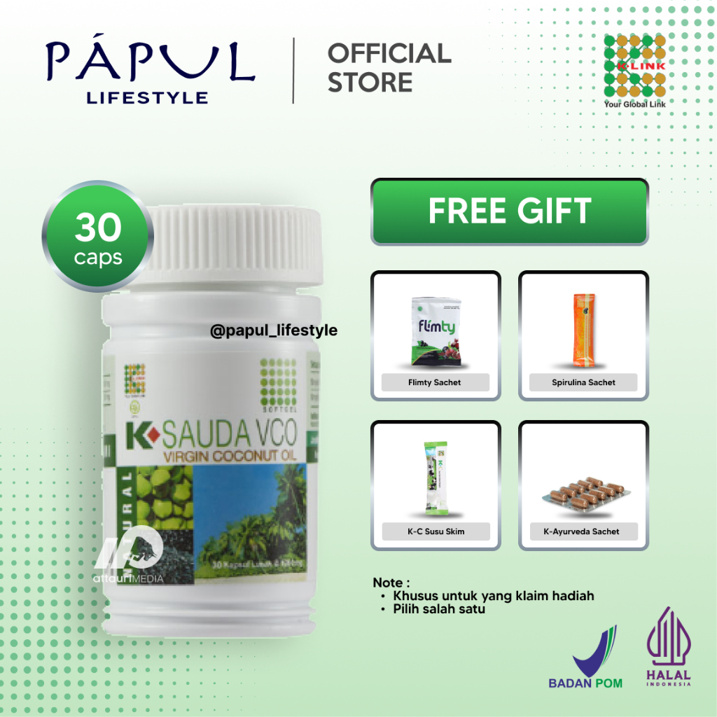 Jual K-Sauda VCO Virgin Coconut Oil Habbatussauda (1 Botol isi 30 ...