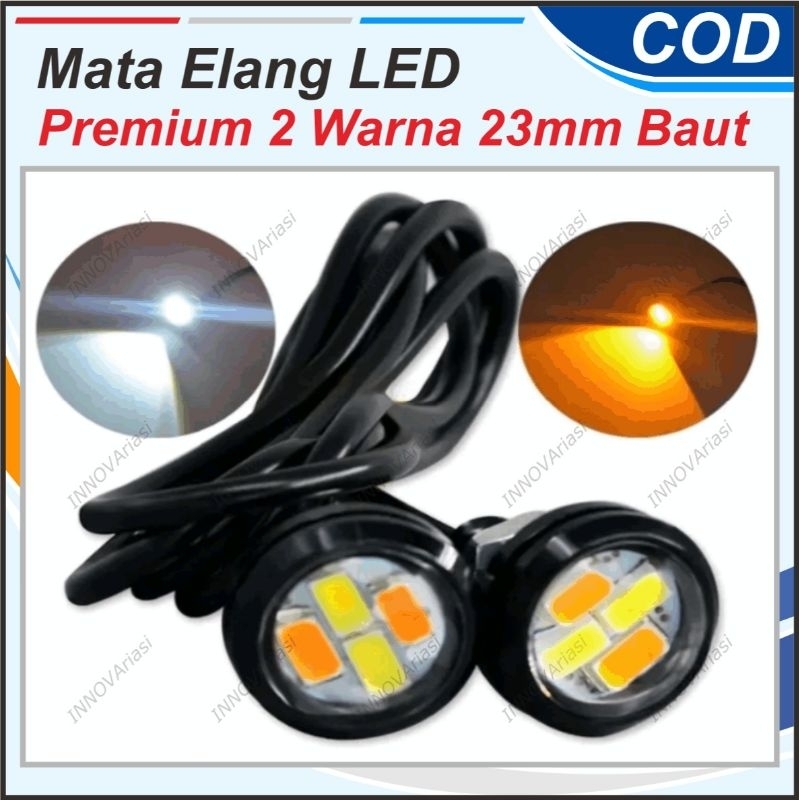 Jual LAMPU MATA ELANG 2 WARNA SEIN SENJA KOTA DRL SEN LED LAMPU TEMBAK EAGLE EYE MOTOR NYALA ...