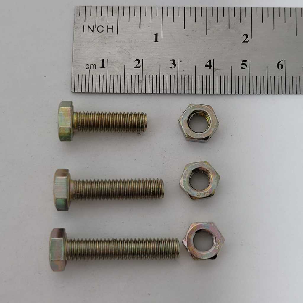 Jual Baut Mur ukuran M6 x 20, M6 x 25, M6 x 30 Kunci 10 Bahan Galvanis ...