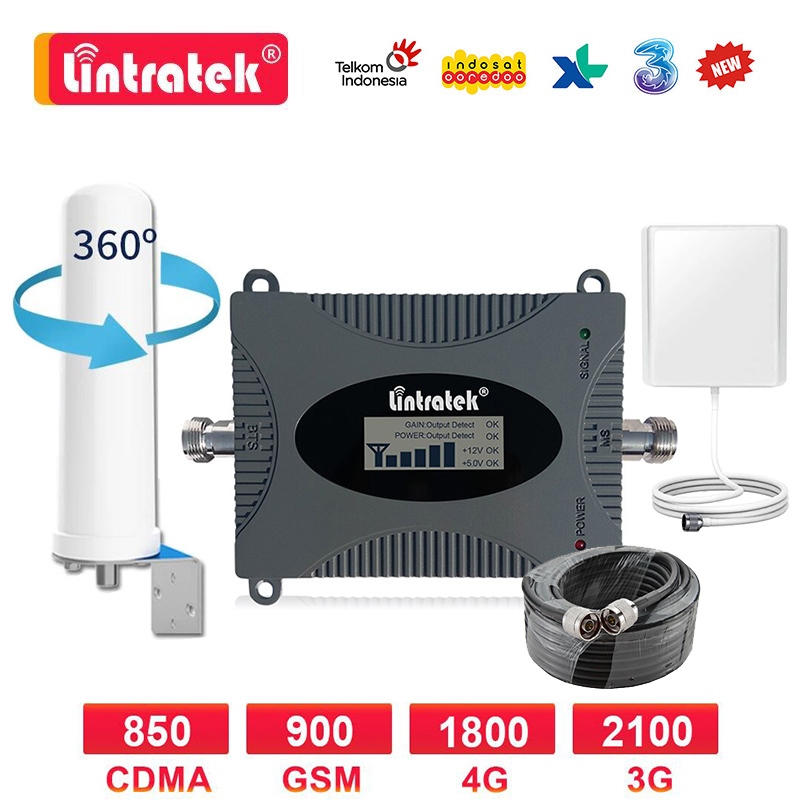 Jual Lintratek ORIGINAL 1-BAND FREQUENCY 1800MHZ LTE GSM PENGUAT SINYAL SIGNAL HP 4G Modem ...