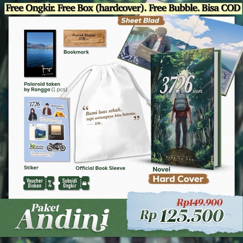 Jual Novel 3726 MDPL / 0 MDPL - Nurwina Sari - Romancious | Shopee Indonesia