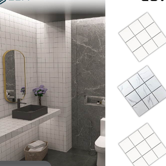 Jual KI3 Cove Mosaic Tile Shikaku Big Chip Keramik Mosaik Mozaik ...