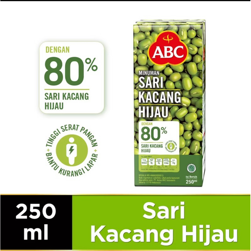 Jual ABC Minuman Sari Kacang Hijau ukuran 250 ml | Shopee Indonesia