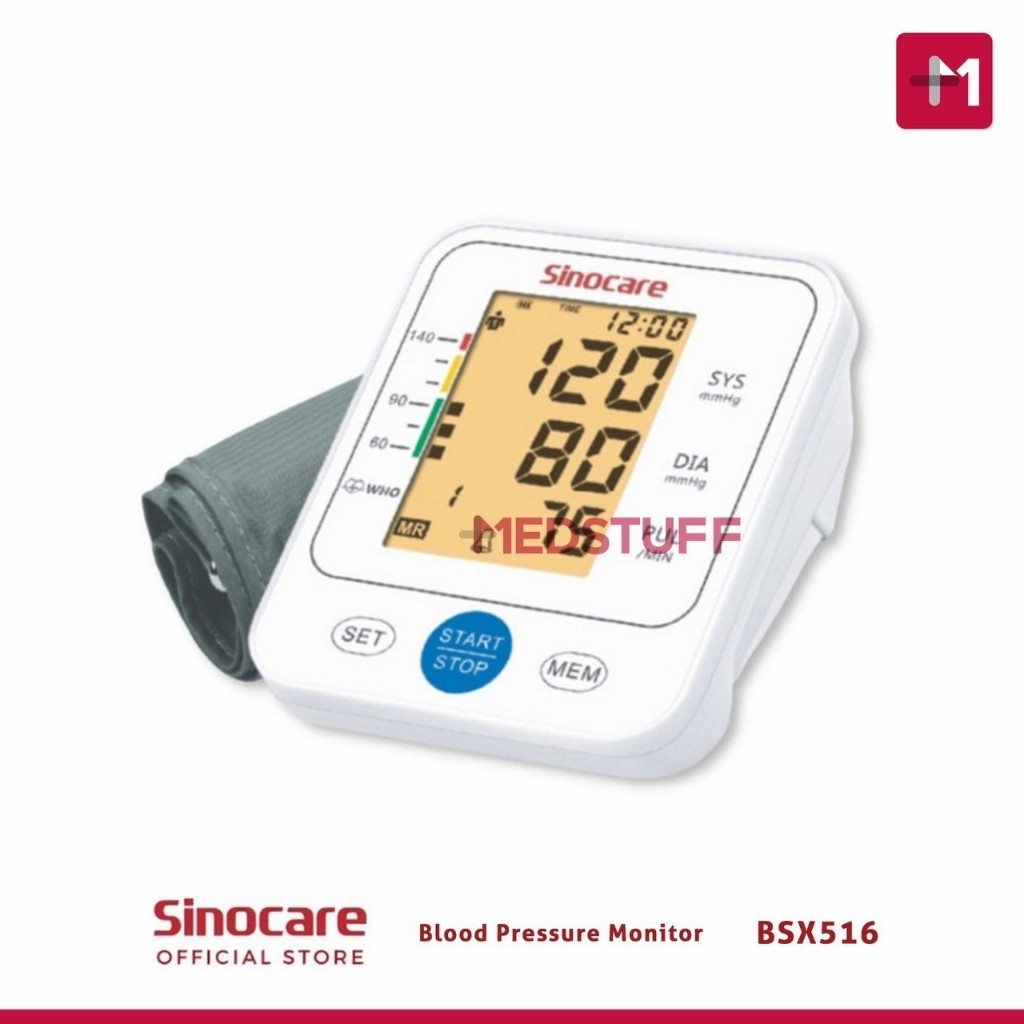 Jual Sinocare Blood Pressure Monitor BSX 516 Tensimeter Digital ...