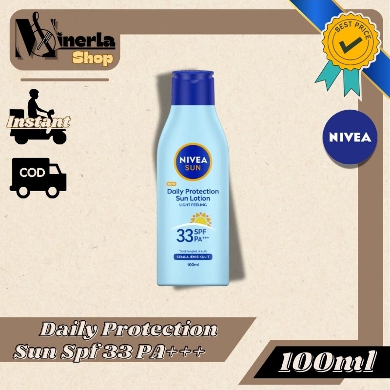 Jual Nivea Body Lotion Daily Protection Sun Lotion Spf 33 PA+++ 100ml | Shopee Indonesia