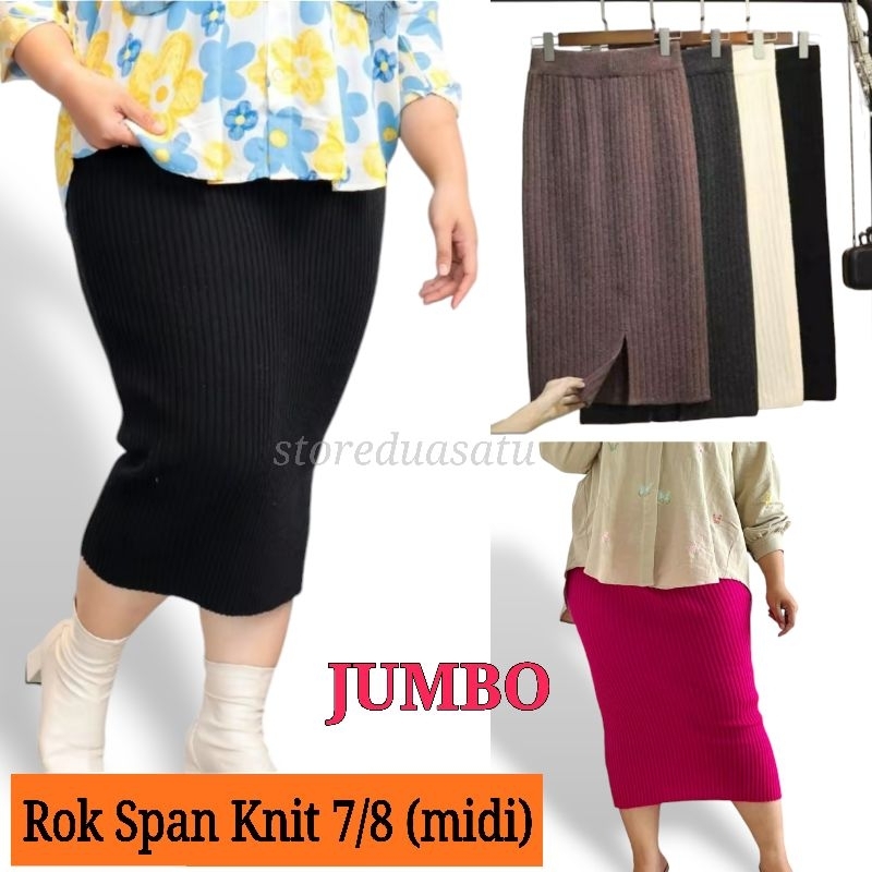 Jual ROK SPAN RAJUT PENDEK 7/8 JUMBO / ROK SPAN RAJUT 7/8 JUMBO BB 70KG ...
