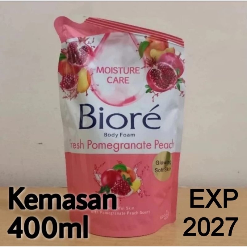 Jual Biore Body Wash Fresh Pomegranate Peach 400ml | Shopee Indonesia