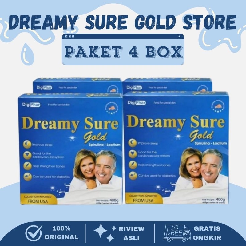 Jual PAKET 4 BOX | DREAMY SURE GOLD SUSU ATASI INSOMNIA DAN GANGGUAN ...