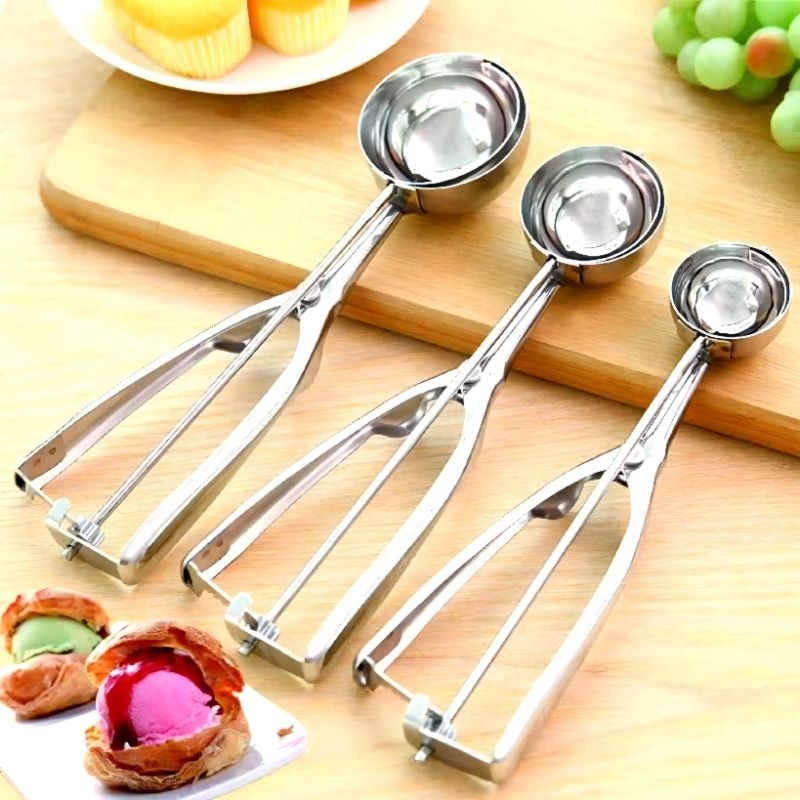 Jual Sekop Es Krim Stainless Steel / Ice Cream Scoop Diameter 4cm & 5cm ...