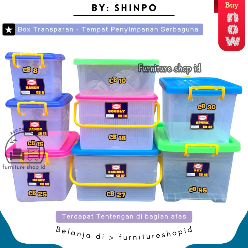 Jual Shinpo - Box Container Transparan ukuran Cb 8,10,15,18,25,27,30,45 ...