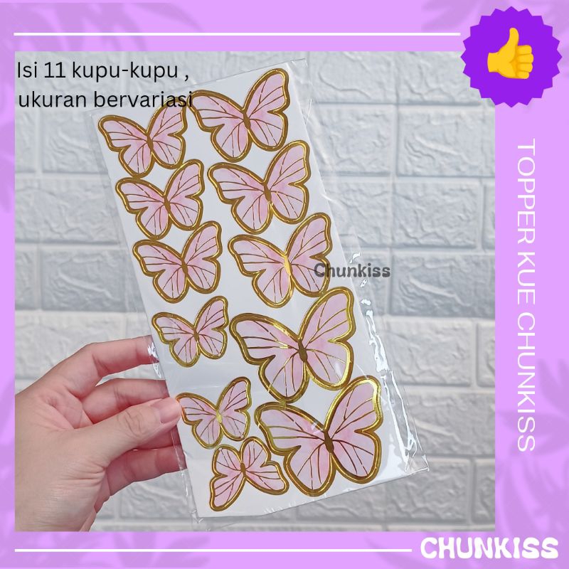 Jual Topper Kertas Kupu Pink 11 | Shopee Indonesia