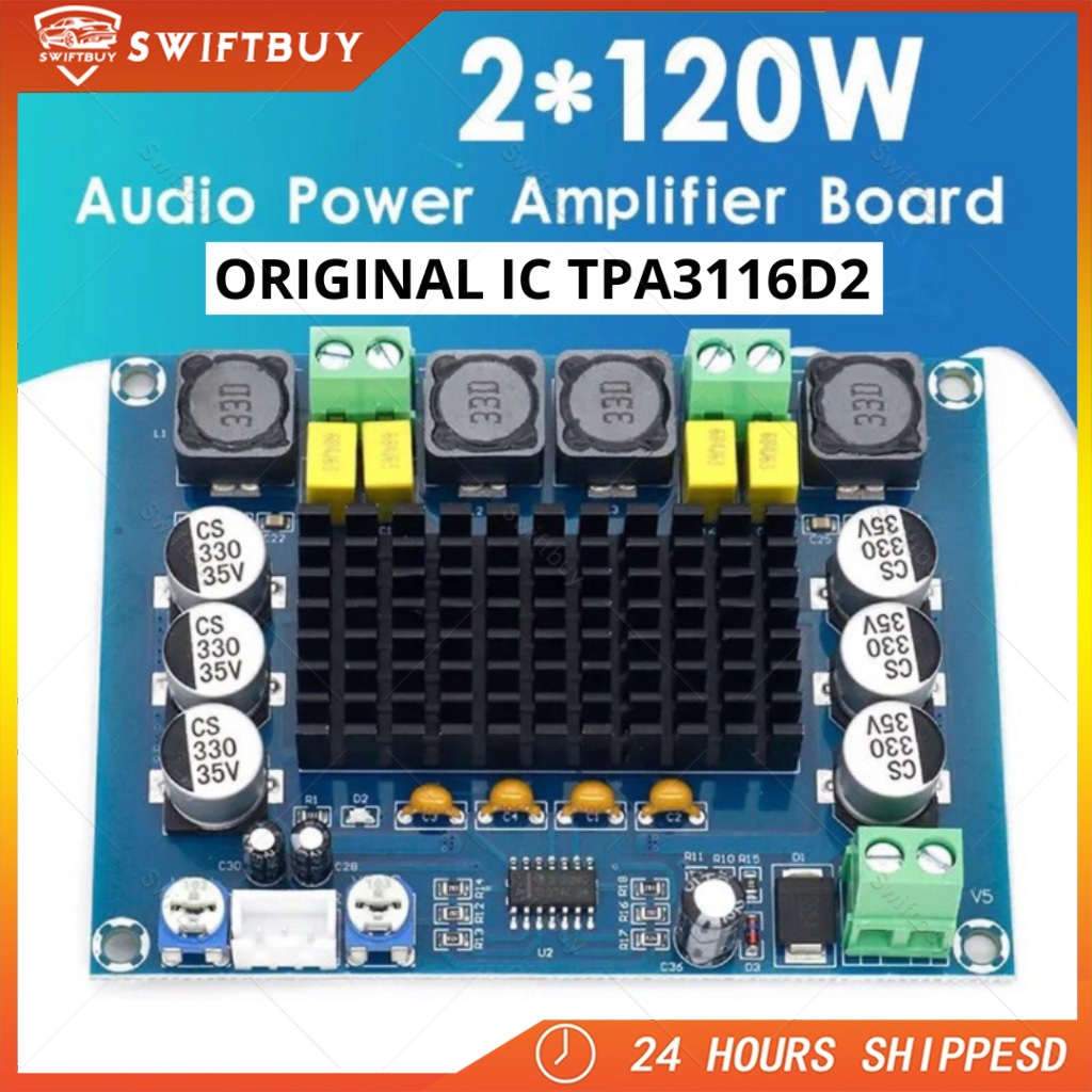 Jual TPA3116D2 2x120W Dual-channel Stereo High Power Digital Audio Power Amplifier Class D XH ...