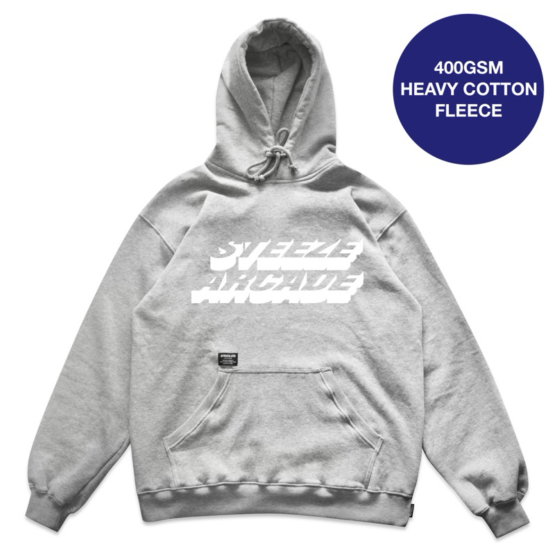 Jual STEEZE.LTD - ARCADE PULLOVER HOODIE SPORT GREY | Shopee Indonesia