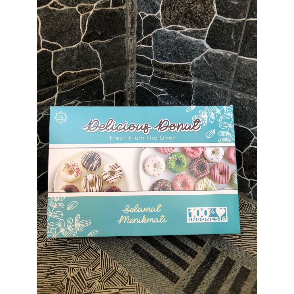 Jual Kardus Donat Delicious Bahan Duplek/Ivory Uk. 27x18.5x5.5 cm - Isi ...