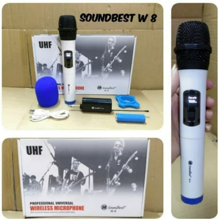 Jual Original Microphone Wireless Soundbest W 8 - Putih Garansi Resmi ...