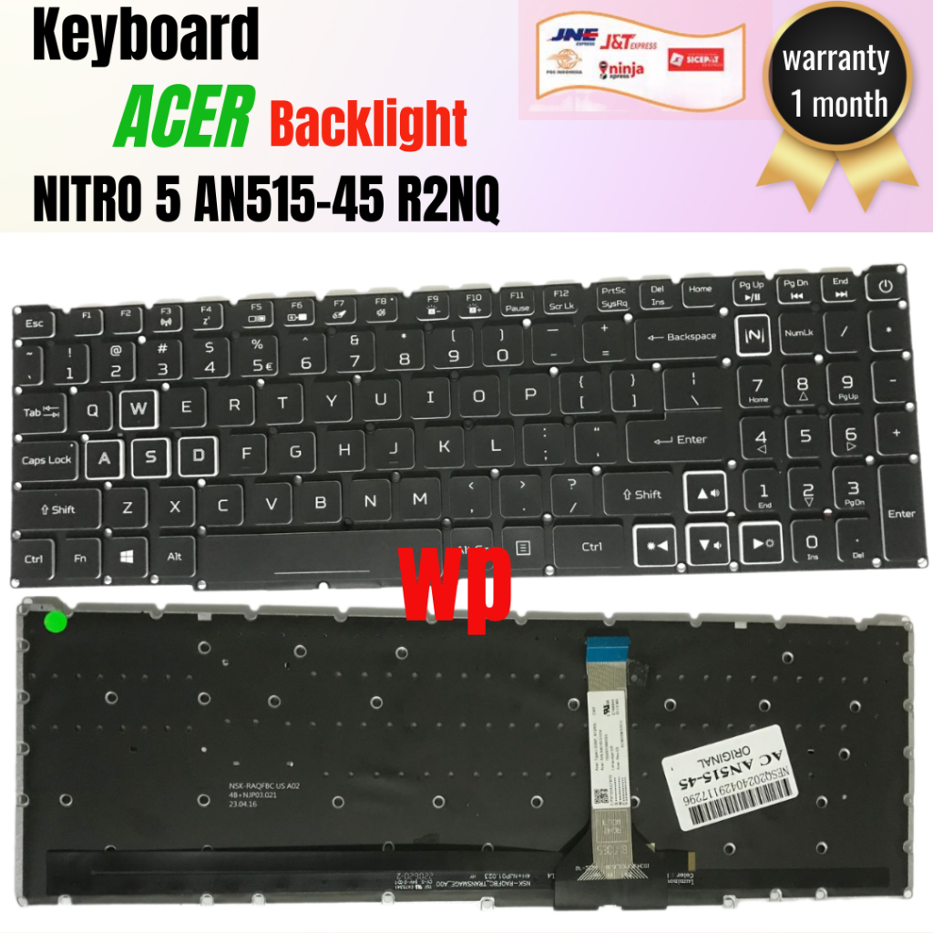 Jual Keyboard Laptop Acer Nitro 5 AN515-57 AN515-45 Black RGB Backlight ...