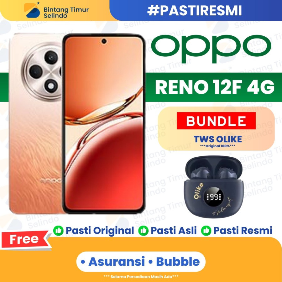 Jual Oppo Reno 12F 4G 8GB+256GB Garansi Resmi 1 Tahun | Shopee Indonesia