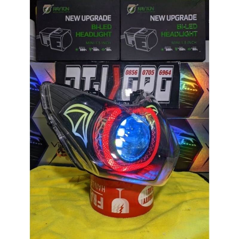 Jual HEADLAMP BILED LAMPU UTAMA BILED SUPRA X 125 BATMAN | Shopee Indonesia