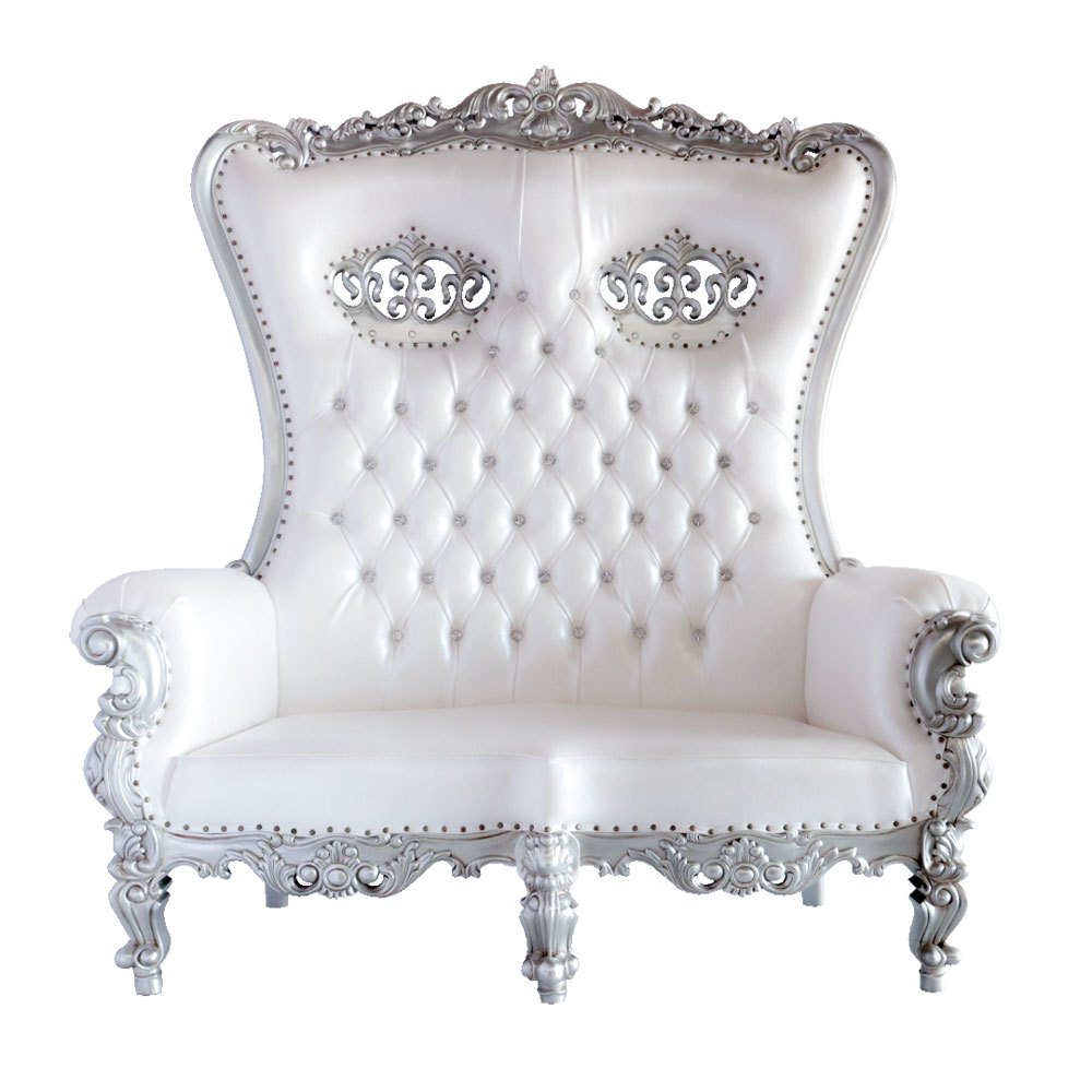 Jual Ardena Throne Chairs 2 Seater Crown Silver-White Kursi Pelaminan ...