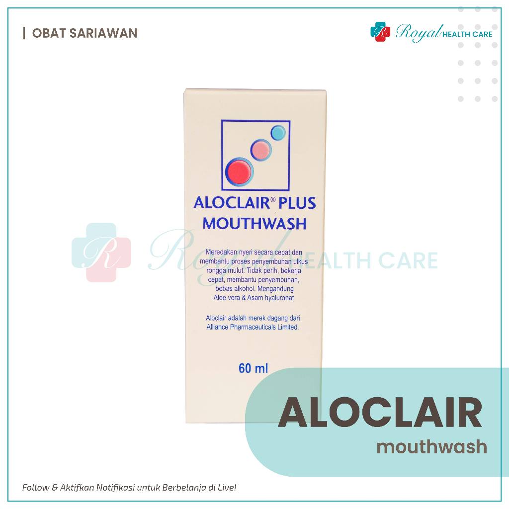 Jual ALOCLAIR PLUS MOUTHWASH 60ML Menyembuhkan Sariawan dan Lesi ...