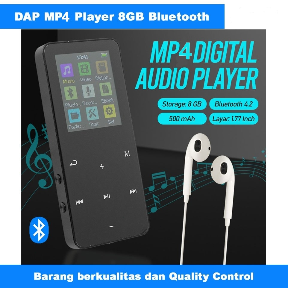 Jual 【COD】DAP MP3 Digital Audio Player MP4 1.7 Inch Bluetooth 4.2 ...