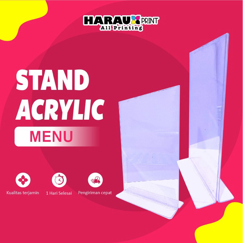 Jual Tempat brosur / tent card / akrilik display menu ukuran A5 2mm ...