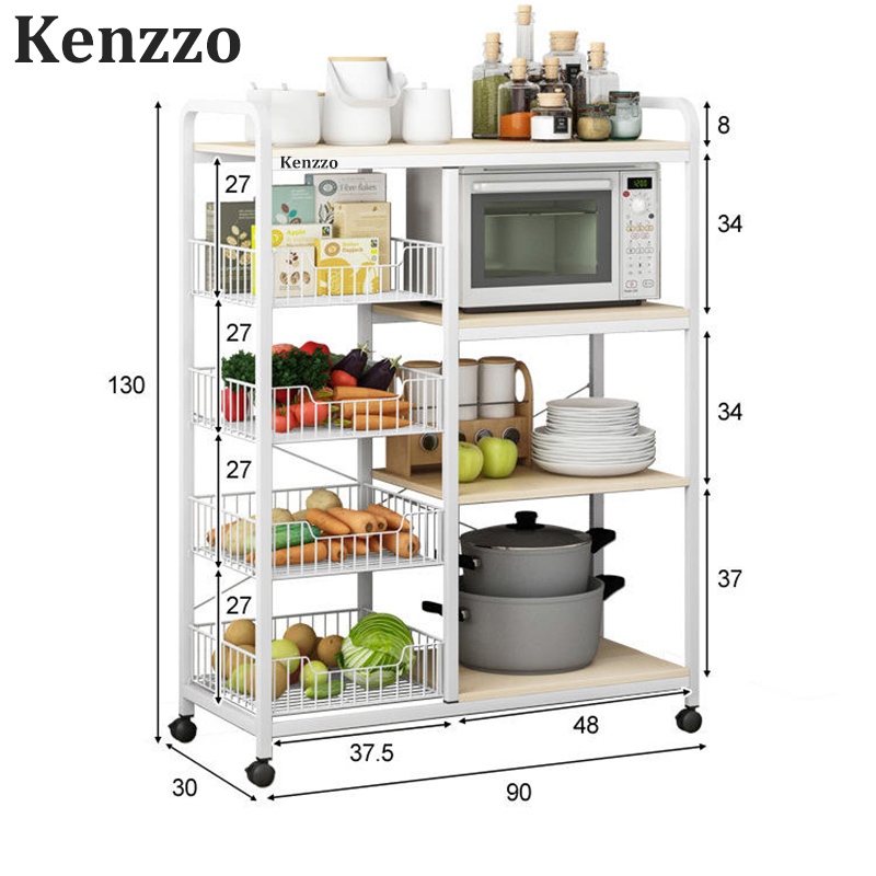 Jual Kenzzo Rak Dapur Serbaguna Kitchen Rak Rak Oven Rak Microwave Rak ...