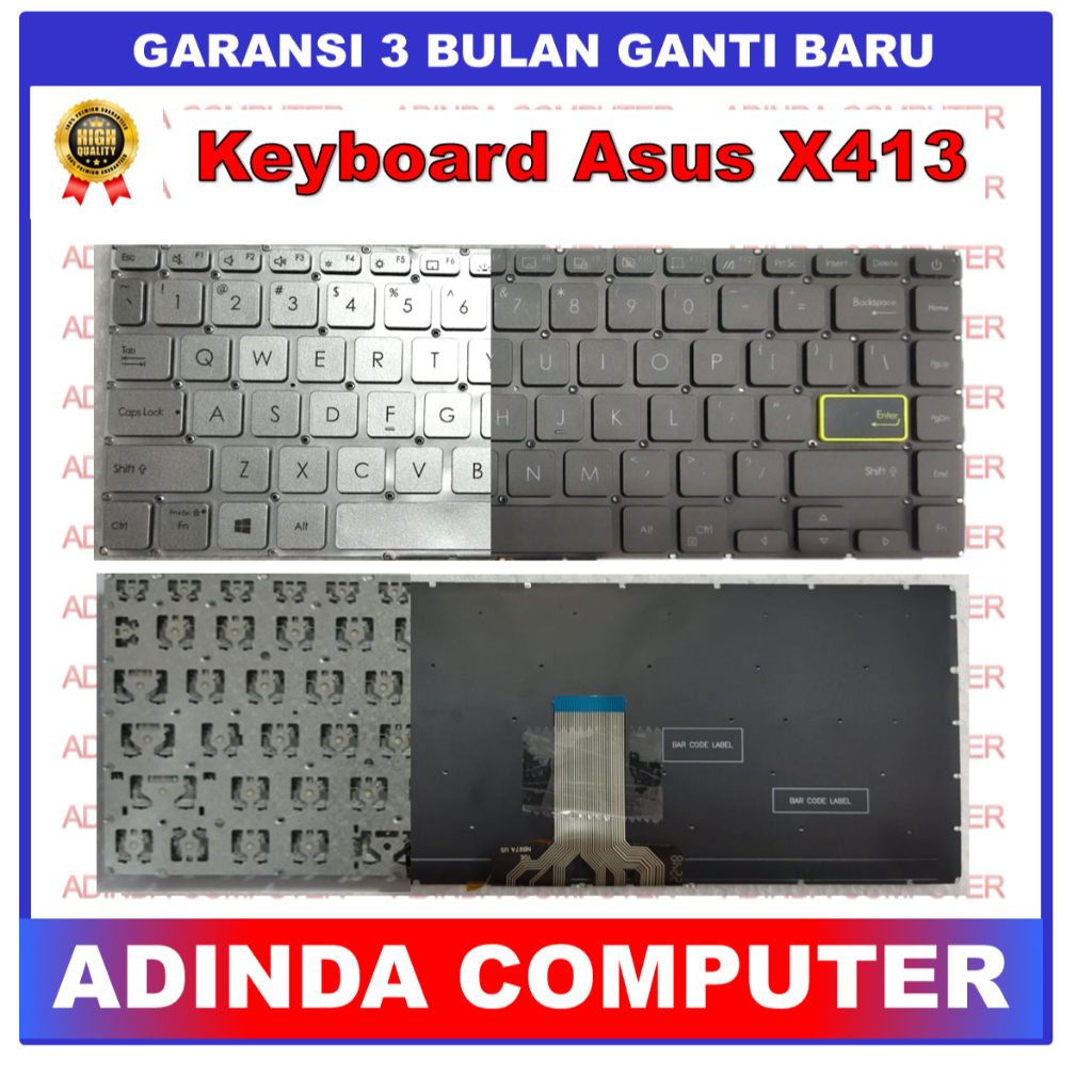 Jual Keyboard Asus VivoBook X413 E410 E410M E410MA E410MAO S4600 Silver ...