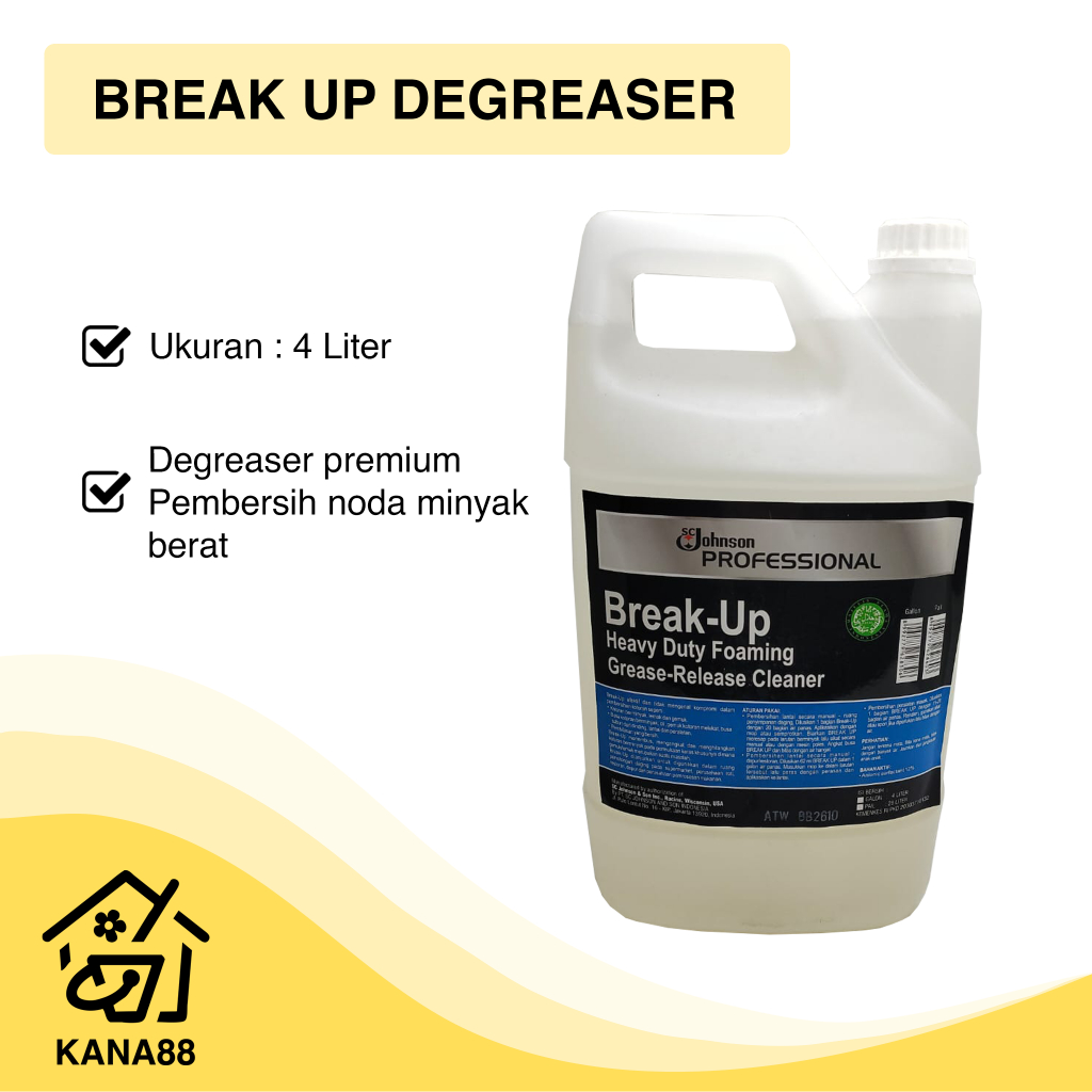 Jual Break Up SC Johnson 4L Degreaser Heavy Duty Pembersih Minyak ...