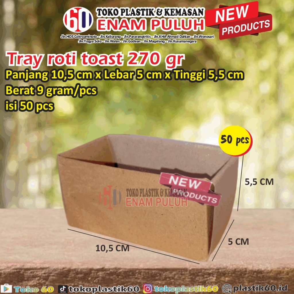 Jual Tray Roti Toast Box Ropang Roti Panggang Bread Toast Box Paper ...