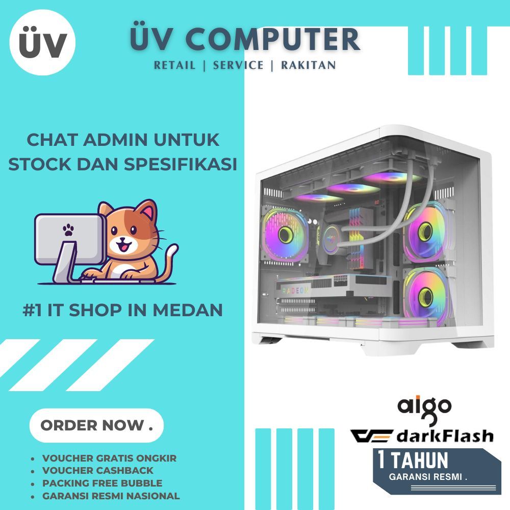 Jual Casing PC Komputer AIGO DarkFlash Dark Flash ARC1 | Mid Tower ...