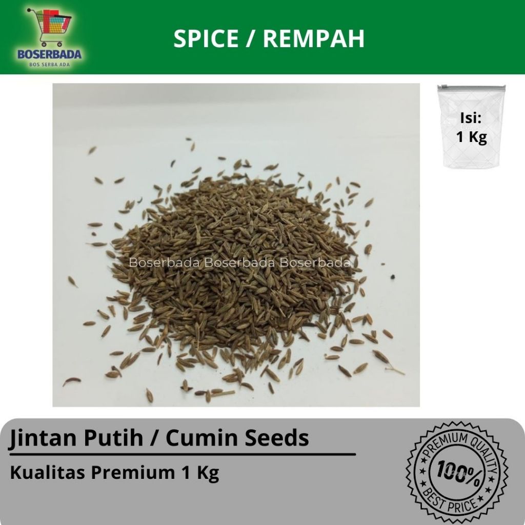 Jual 1Kg Cumin Seed / Jintan Putih / Biji Jinten India / Jeera | Shopee ...