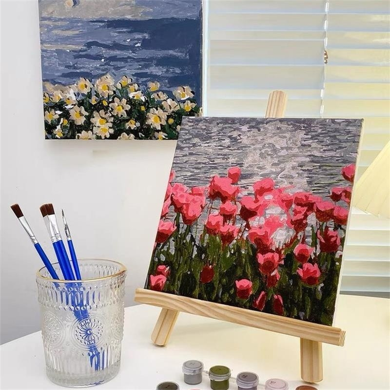 Jual POPTOYS DIY 20x20cm Paint Kit Digital Painting Kit Kanvas Painting ...