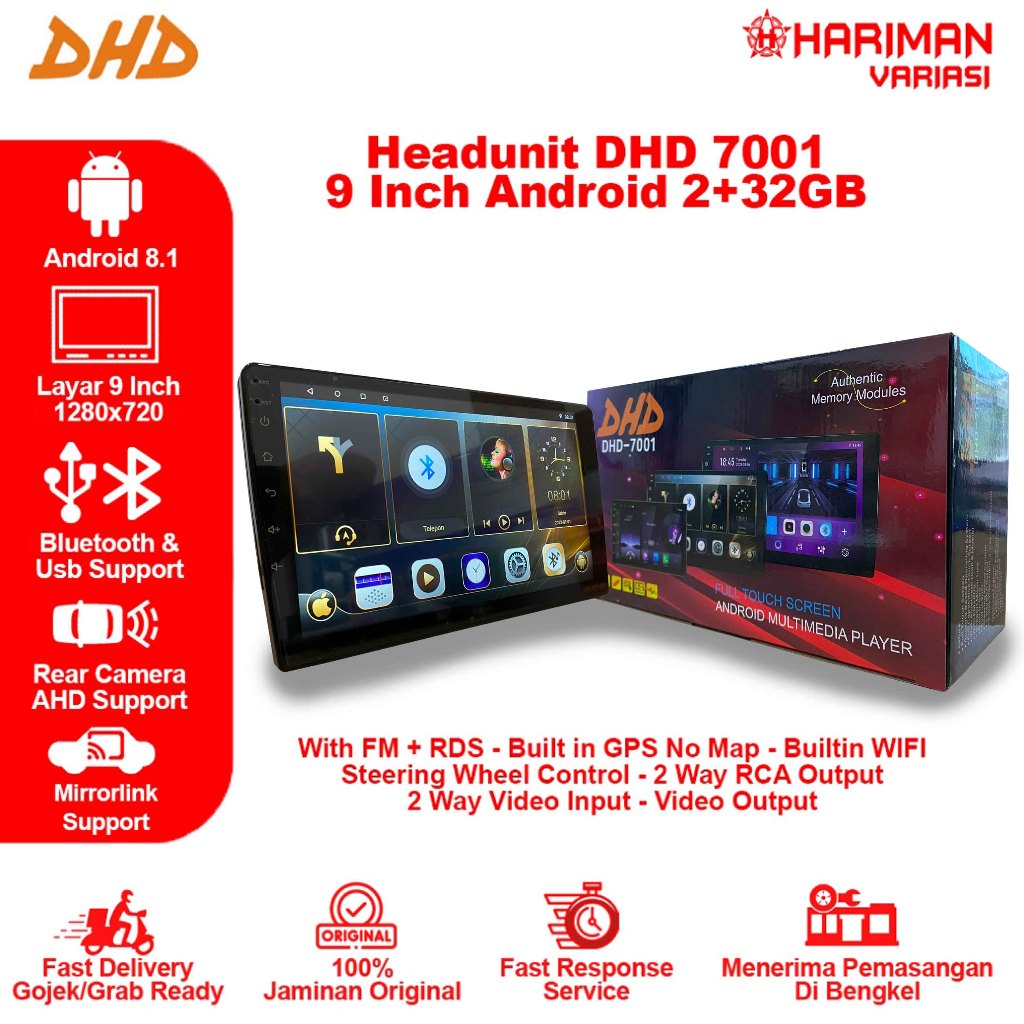 Jual Head Unit Android DHD-7001 9 Inch Ram 2/32 Gb | Shopee Indonesia