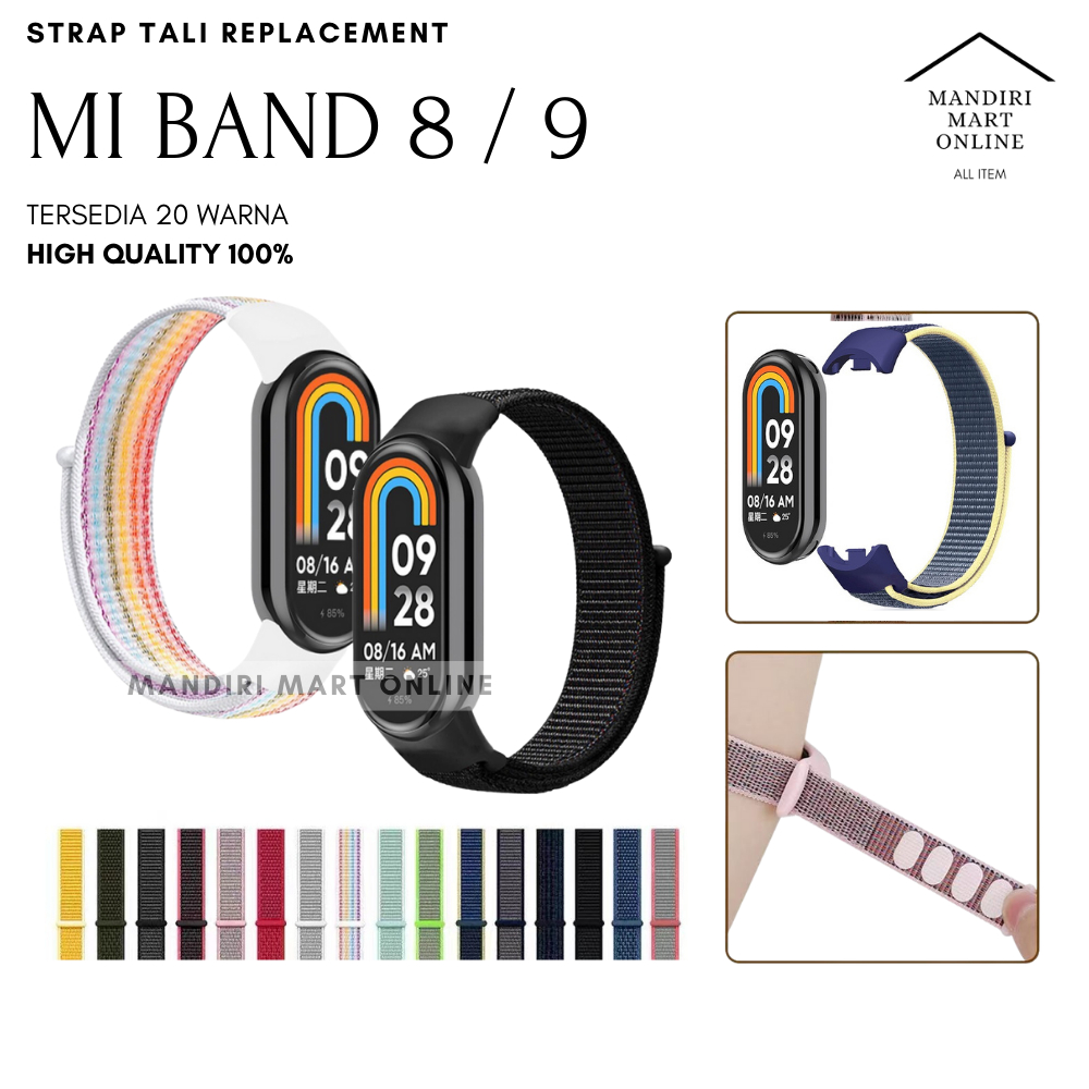 Jual Strap Nylon Xiaomi Mi band 8 / Tali Pengganti Miband 8 Nilon | Shopee Indonesia