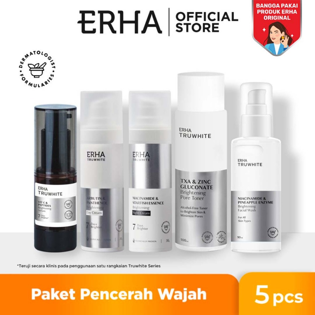 Jual Erha Complete Brightening Series - Paket Lengkap Pencerah Kulit Wajah | Shopee Indonesia