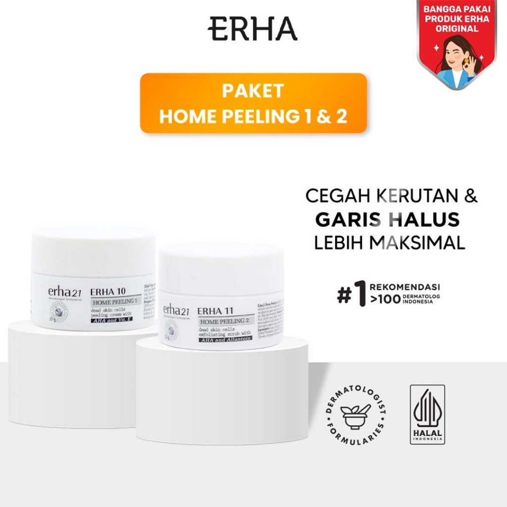Jual ERHA Bundle Erha 10 & Erha 11 - Paket Home Peeling 1 & 2 Wajah ...